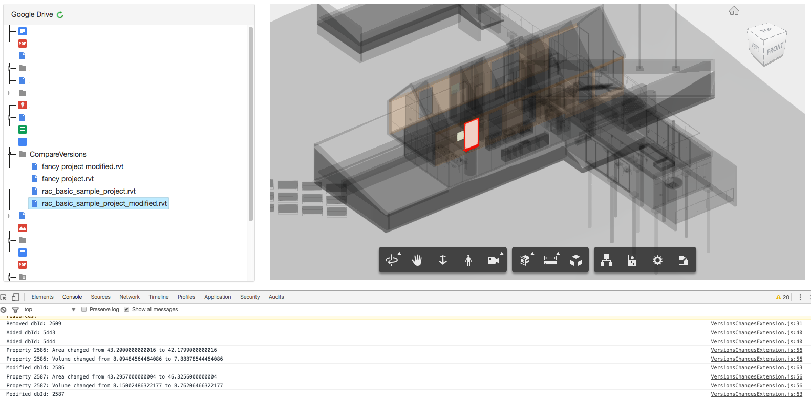 Comparing versions with Viewer | Autodesk Platform Services